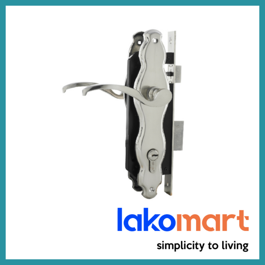 Nelon Gate Lever Mortise Lockset N-ML99 (Colors: SN/ AB/ AC) – lakomart.sg