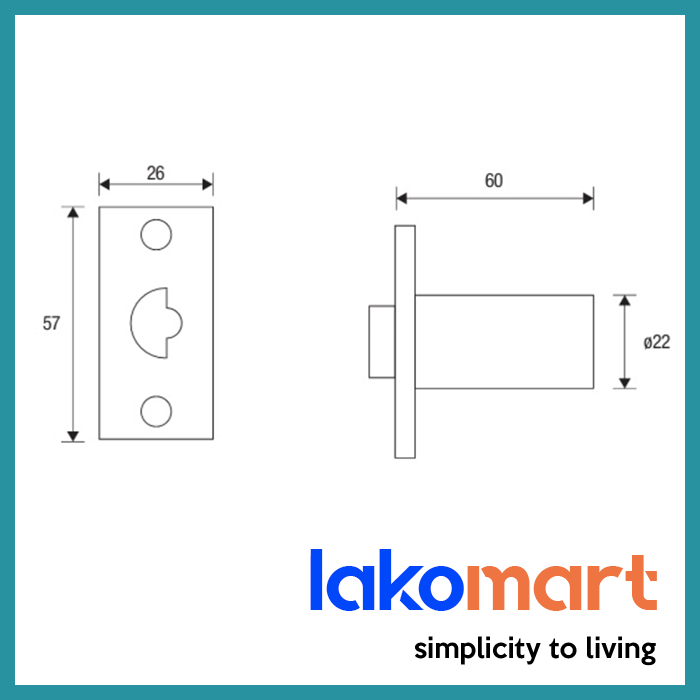 Latch Assembly for HDB doors (60 - 100mm) – lakomart.sg