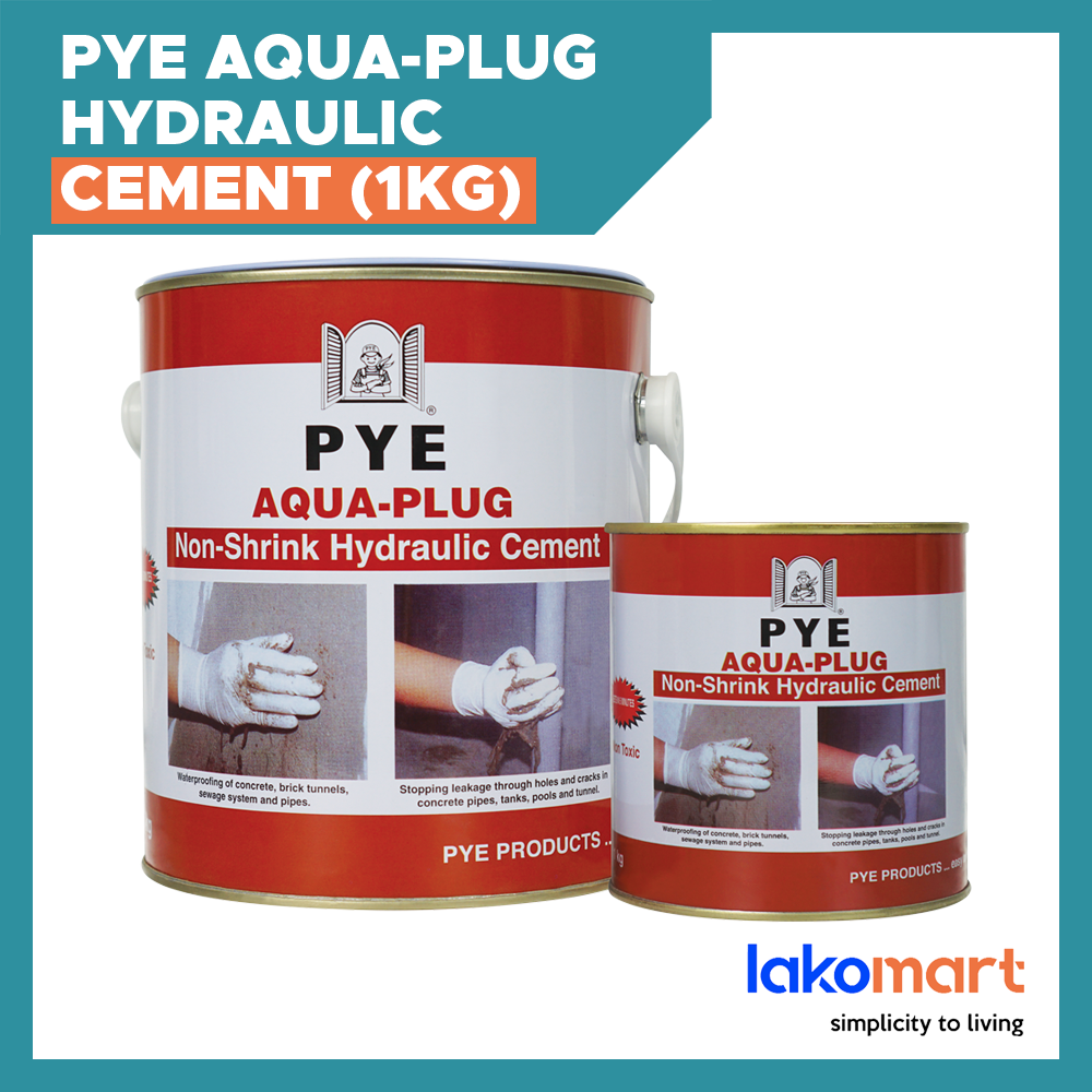 PYE AQUA-PLUG Non-Shrink Hydraulic Cement (1KG) – lakomart.sg