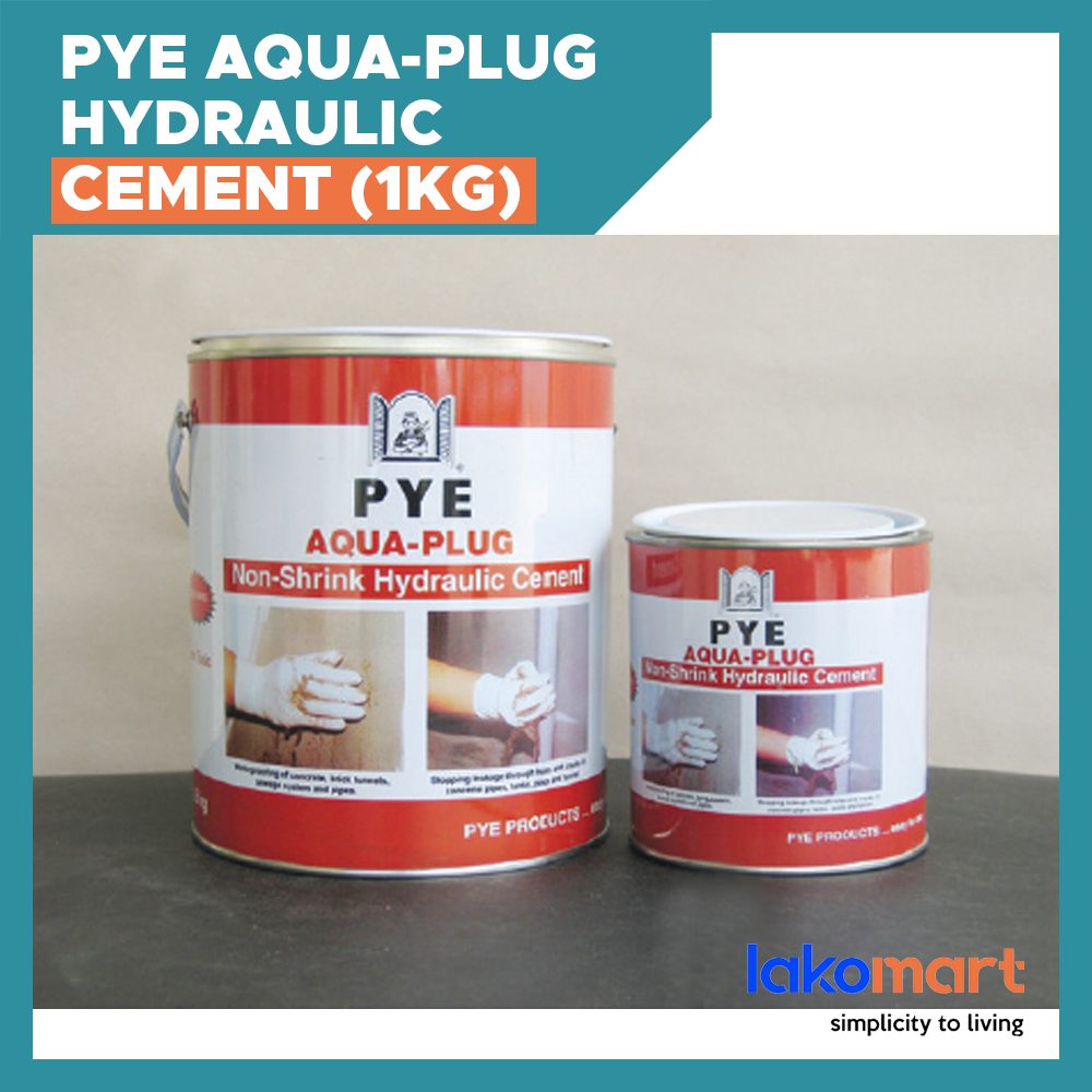 PYE AQUA-PLUG Non-Shrink Hydraulic Cement (1KG) – lakomart.sg