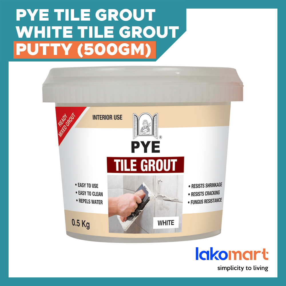 PYE TILE GROUT White Tile Grout Putty (500GM) – lakomart.sg