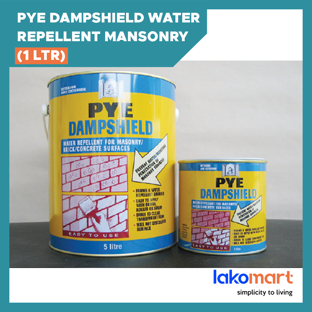 PYE DAMPSHIELD Water Repellent for Mansonry (1 Litre) – lakomart.sg