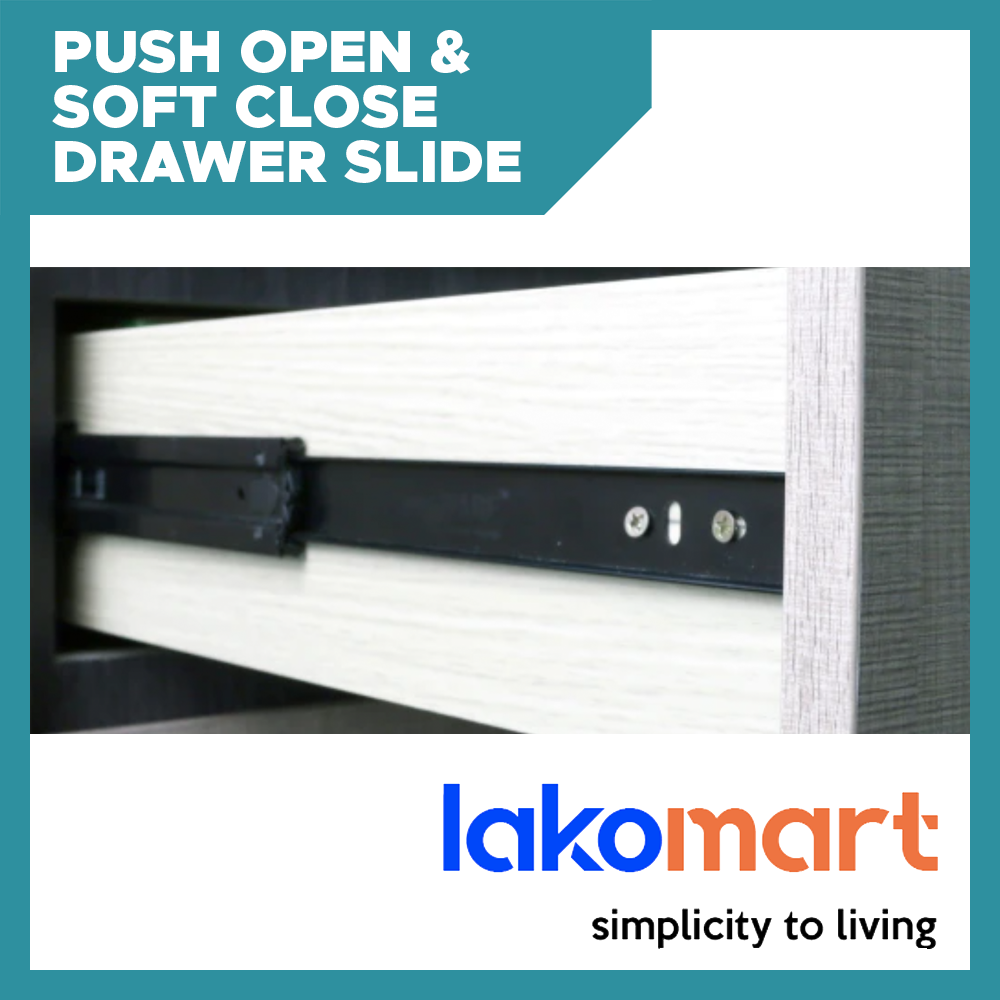 Push to Open Soft Closing Bearing Slide for Kitchen Cabinet – lakomart.sg