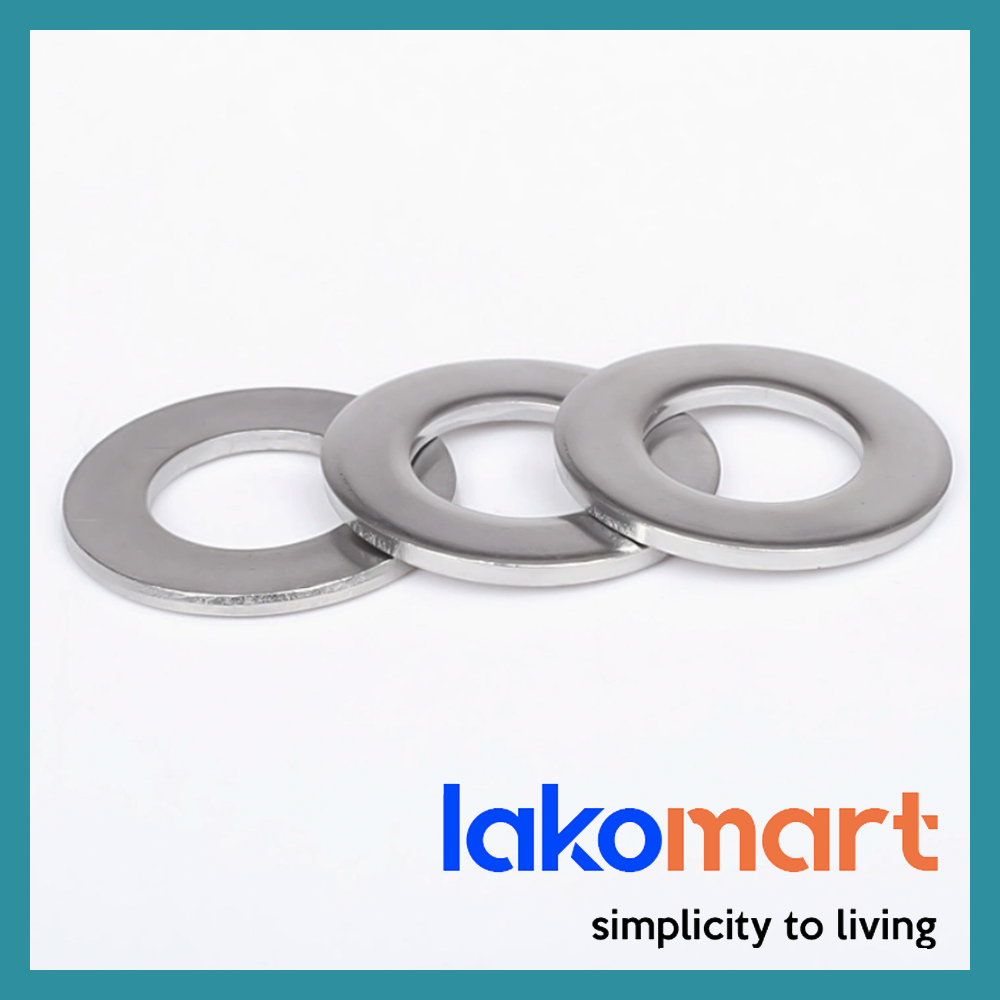 Stainless Steel 304 Flat Washer (10pcs per order) – lakomart.sg