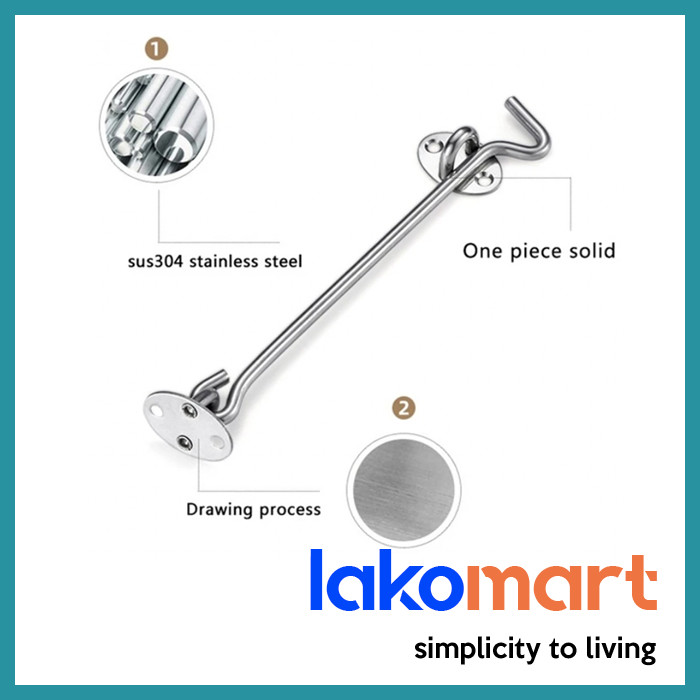 Stainless Steel Window Hook 3-12" (Steel/ Black) – lakomart.sg
